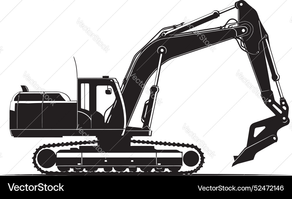 Diggers delight excavator logo icon earth Vector Image