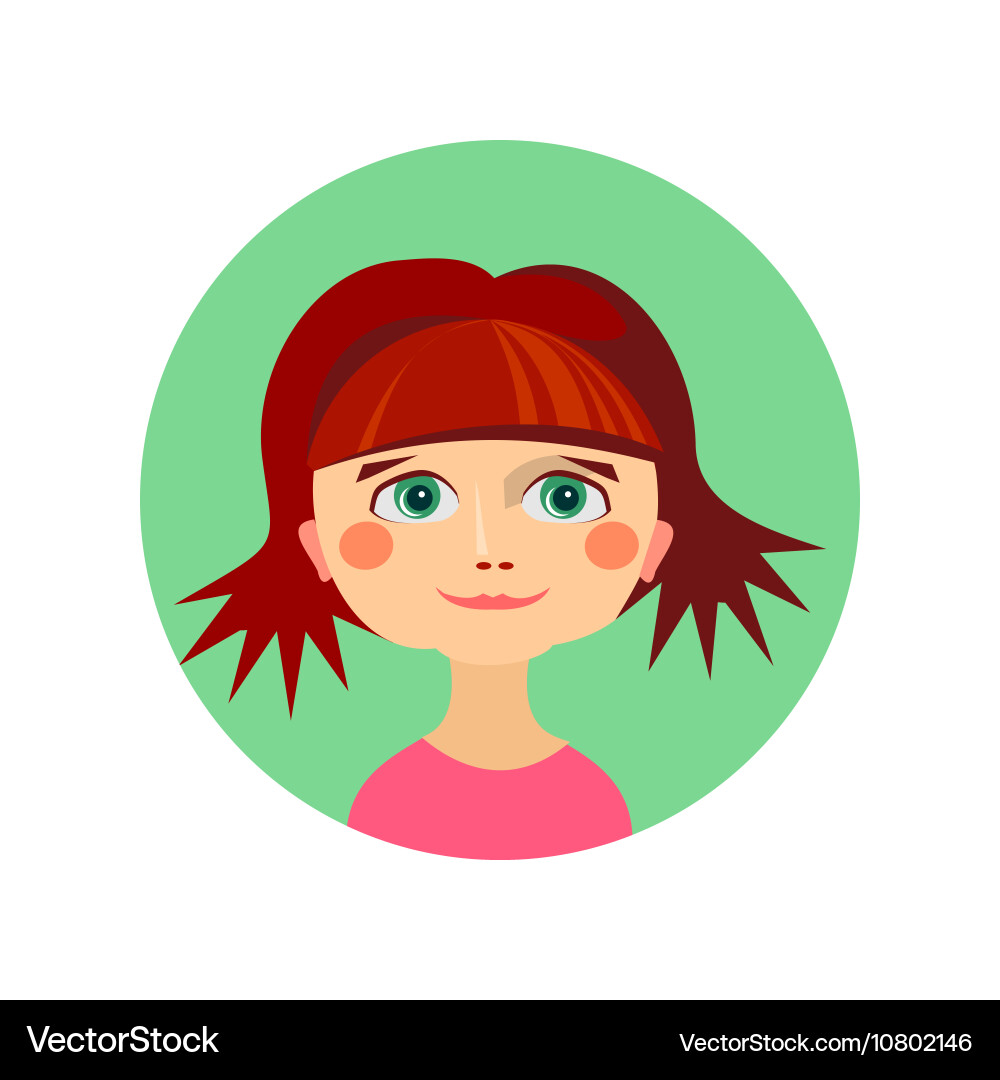 Female face avatar profile head Royalty Free Vector Image