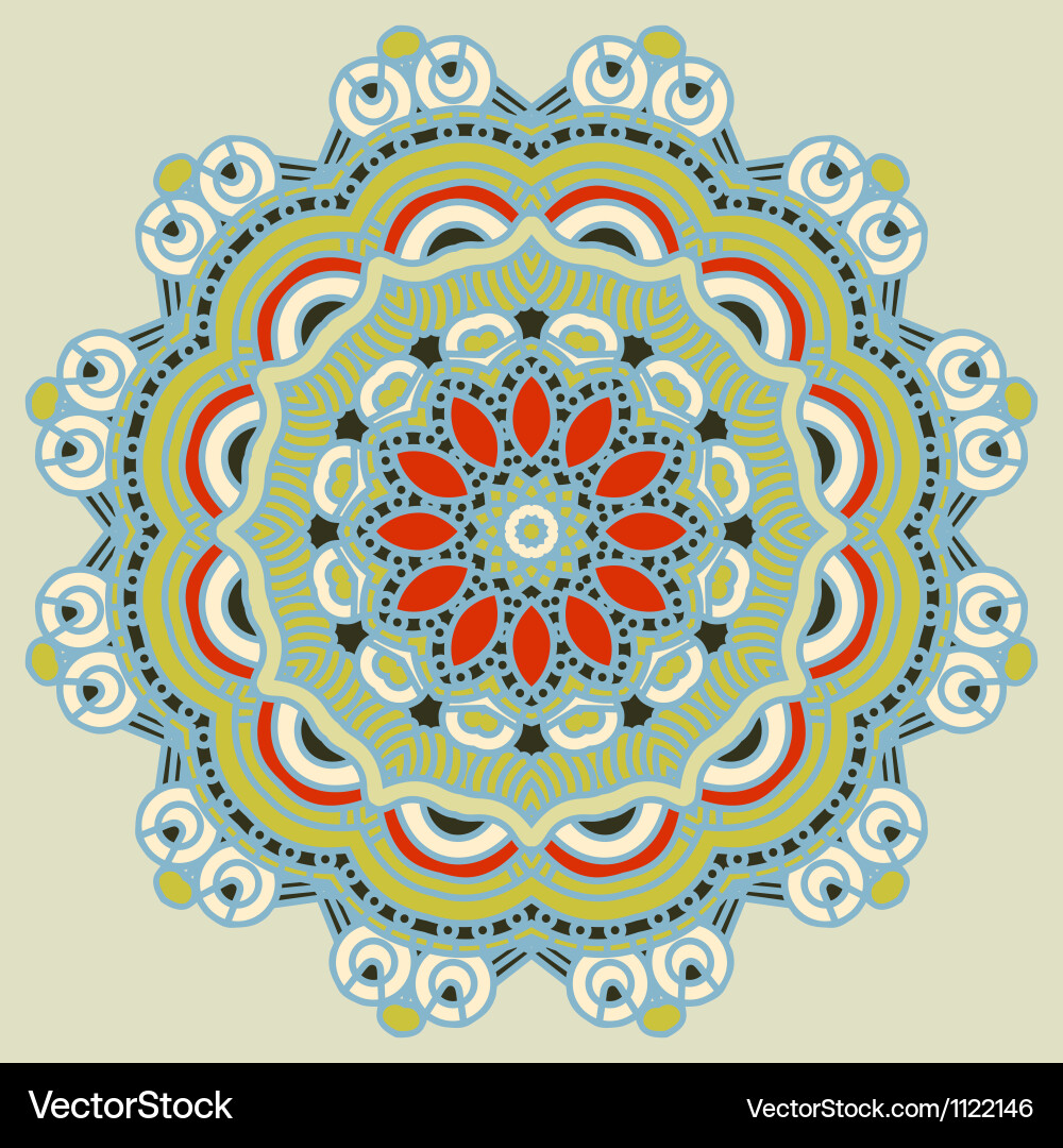 Intricate Round Ornament Royalty Free Vector Image