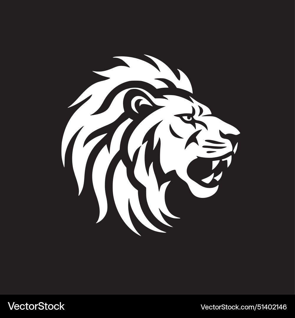 Lion - black and white isolated icon Royalty Free Vector