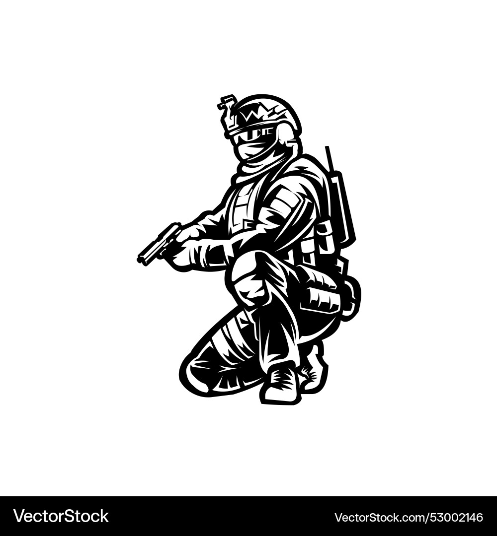 Military soldier elite unit special forces Vector Image