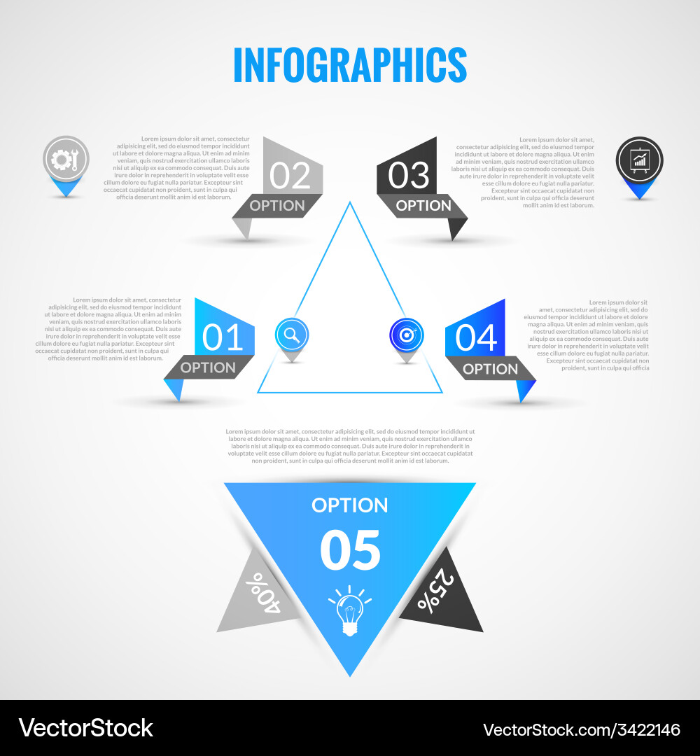 Paper infographics template Royalty Free Vector Image