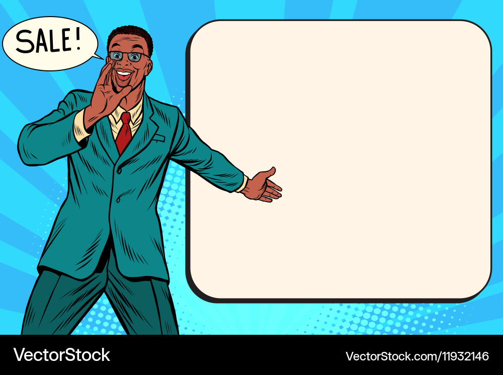 Sale businessman promoter Royalty Free Vector Image