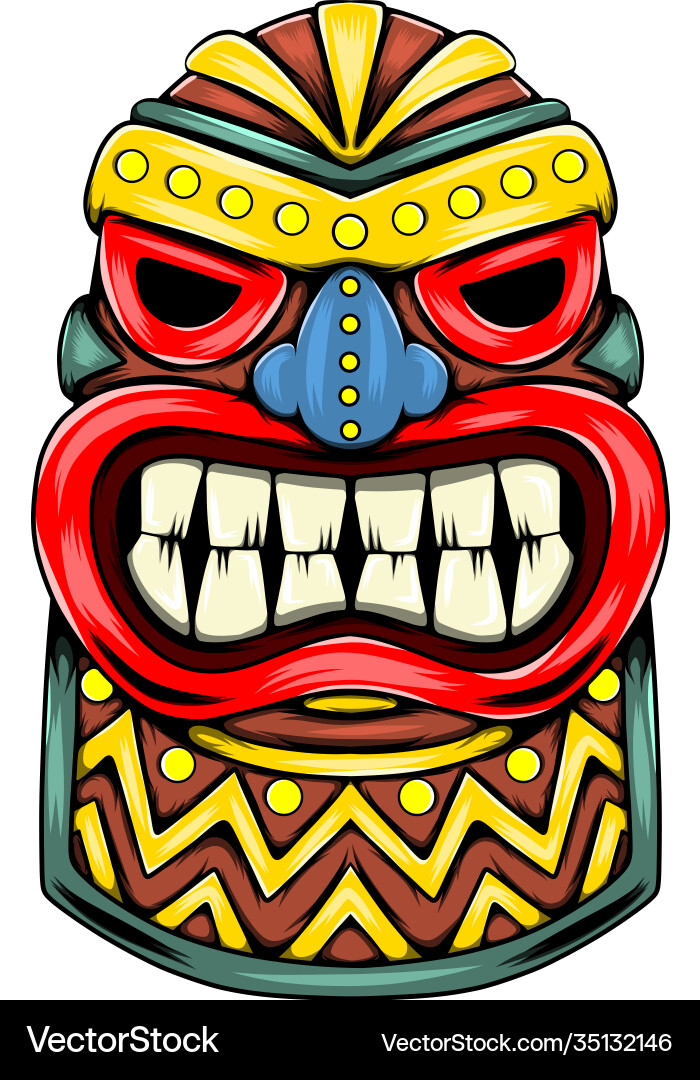 Statue inspiration from tiki island Royalty Free Vector