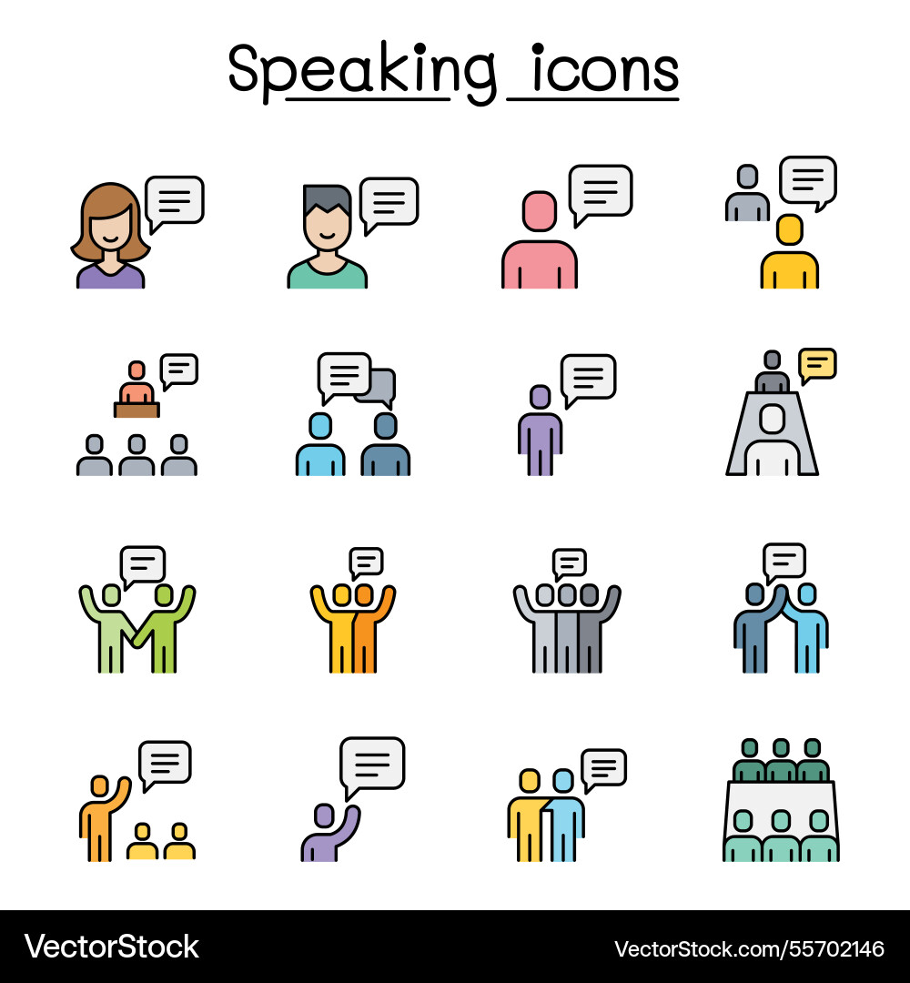 Talk speech discussion dialog speaking chat Vector Image