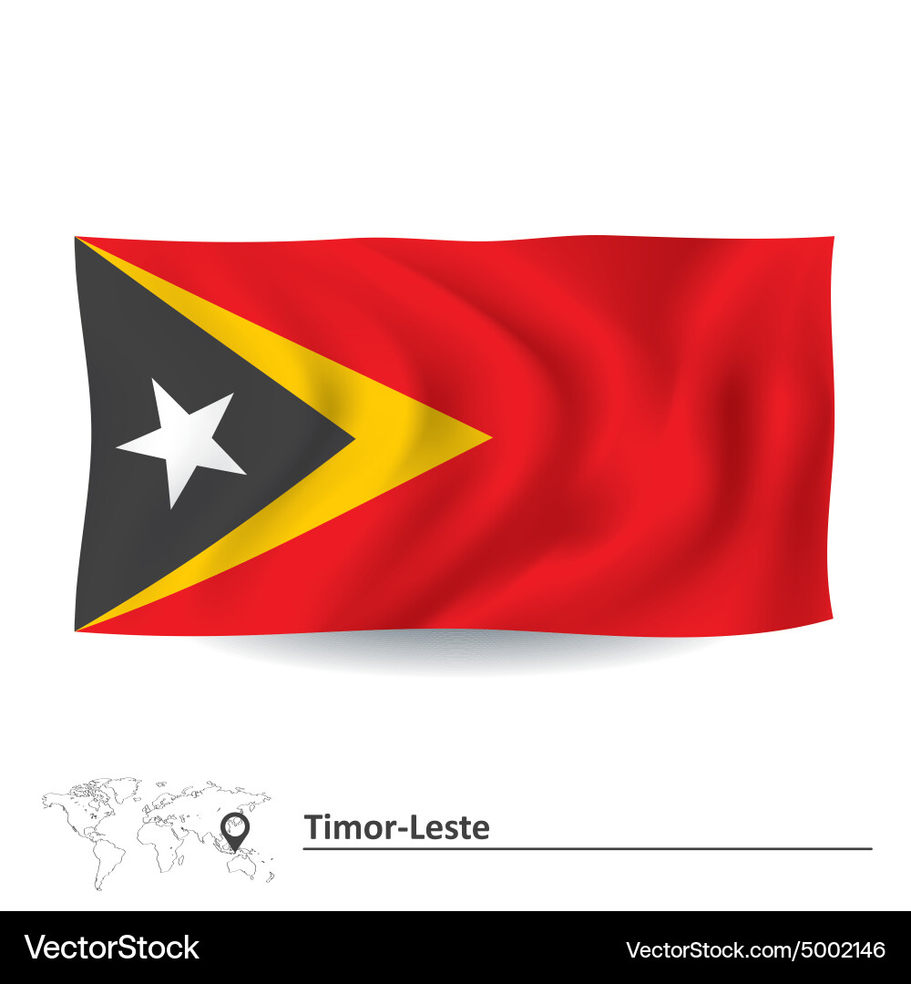 Timor-Leste Flag Royalty Free Vector Image - VectorStock