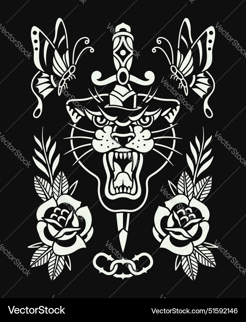 Traditional tattoo flash Royalty Free Vector Image