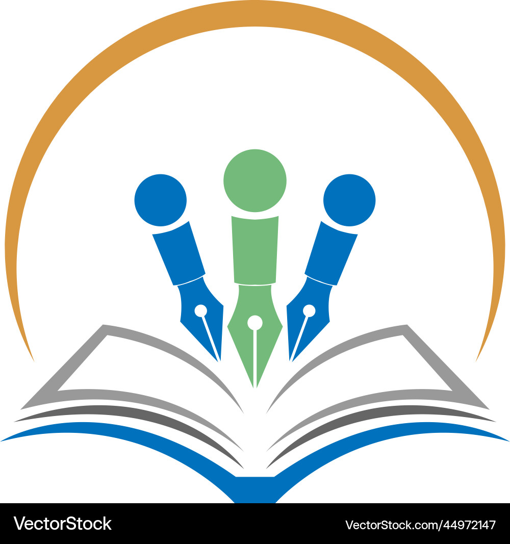 Bildung Schule Logo Design Lizenzfreies Vektorbild