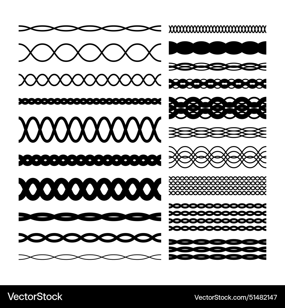 Border frame wavy line divider geometric shape Vector Image