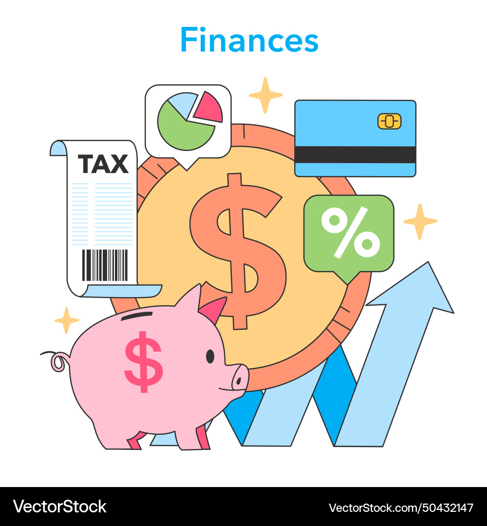 Finances financial planning budget development Vector Image