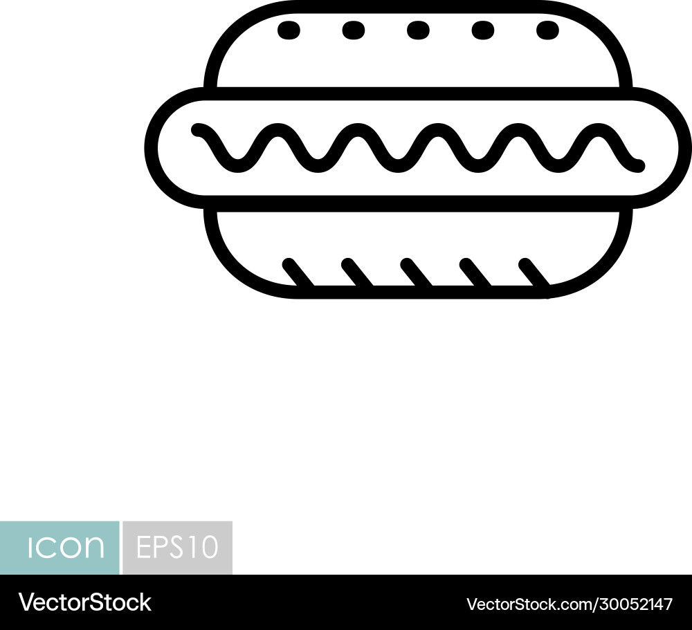 Hot dog icon fast food sign Royalty Free Vector Image