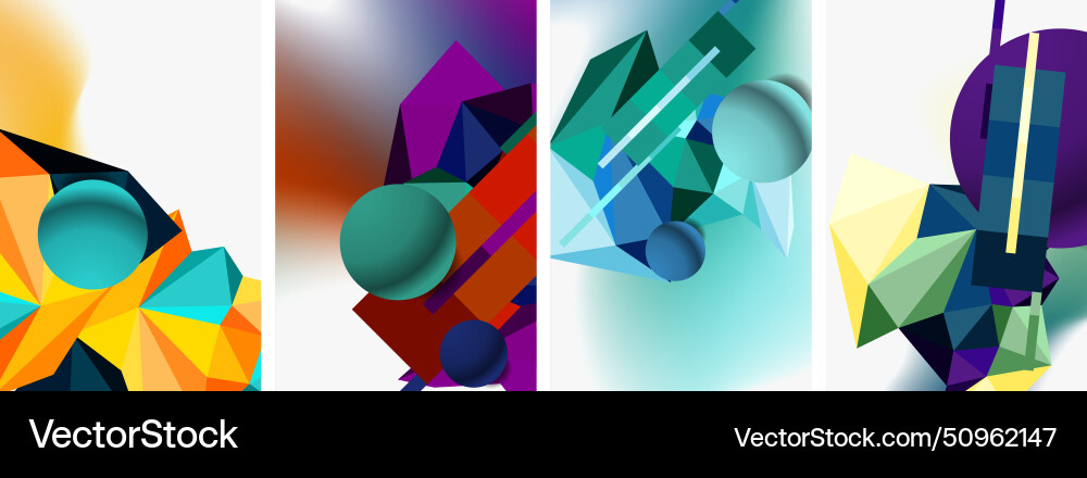 Minimal geometry circle line and square design Vector Image