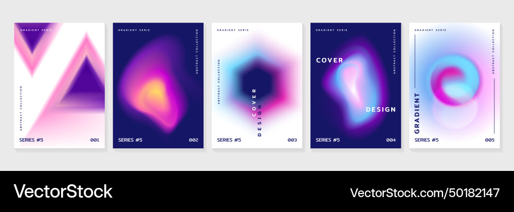Poster or cover template with fluid neon color Vector Image