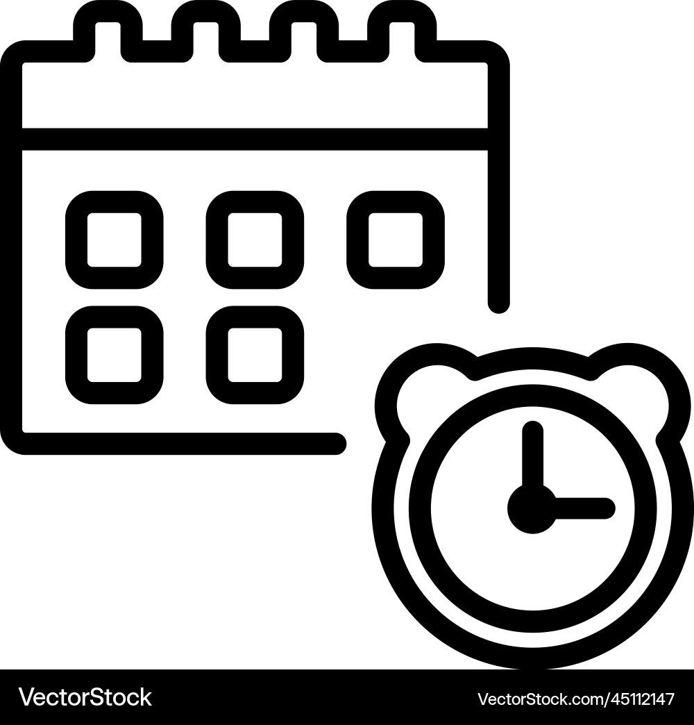 Project schedule icon Royalty Free Vector Image