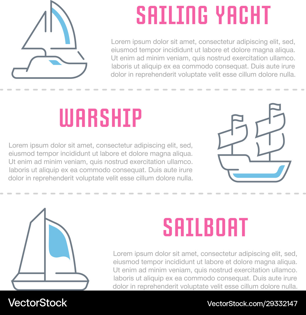 Website banner and landing page maritime Vector Image