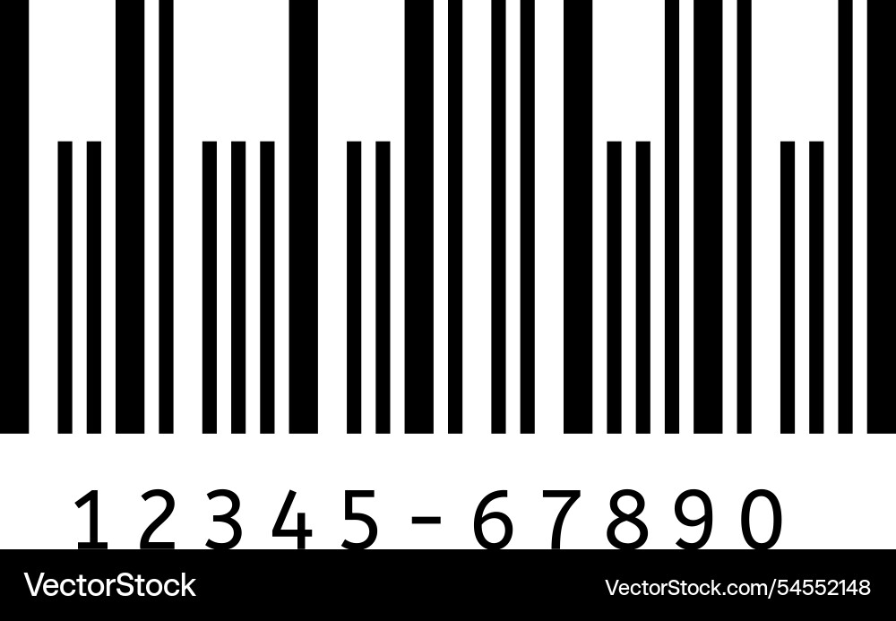Black and white barcode product Royalty Free Vector Image