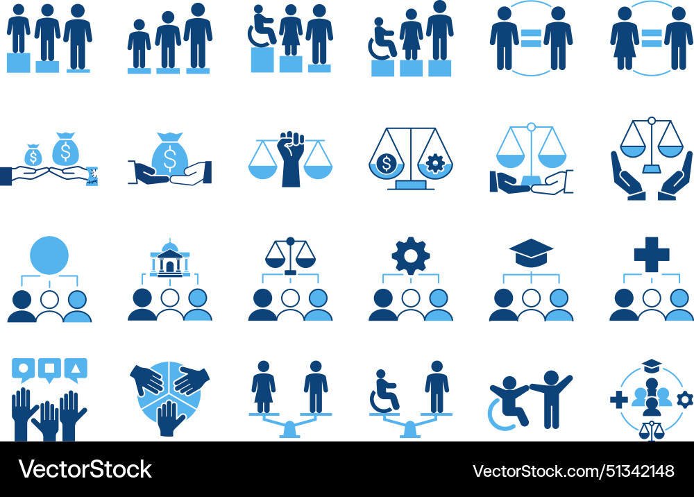 Equality and for accessibility rights Royalty Free Vector