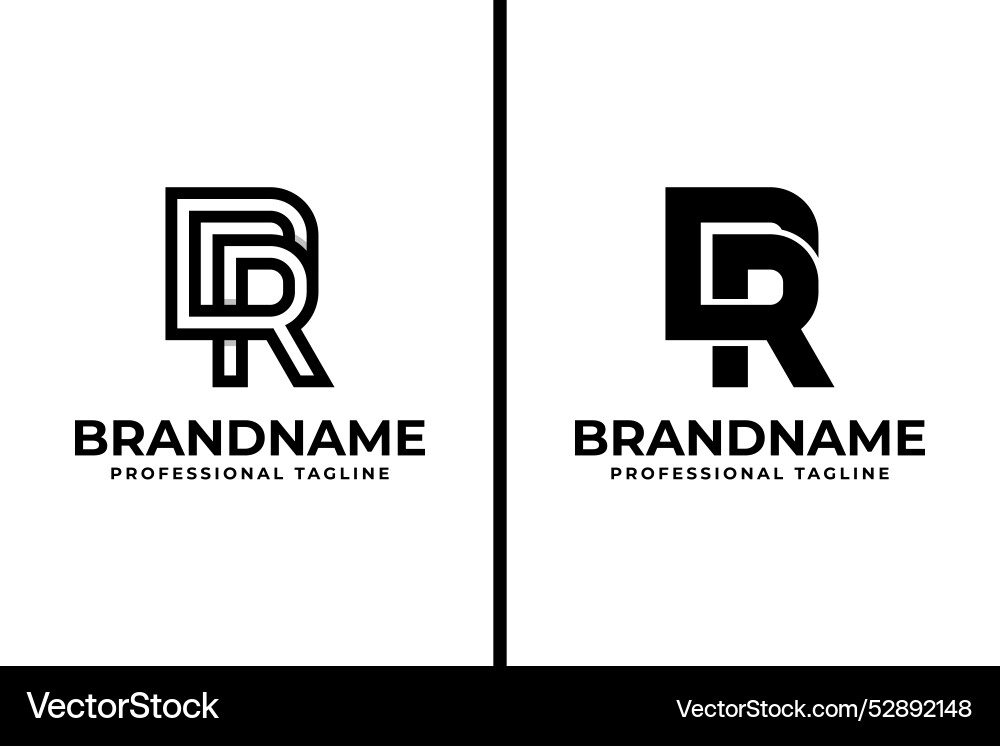 Letters dr or rd monogram logo suitable for any Vector Image