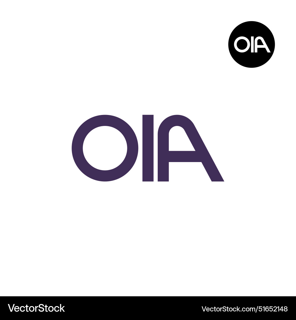 Oia logo letter monogram design Royalty Free Vector Image