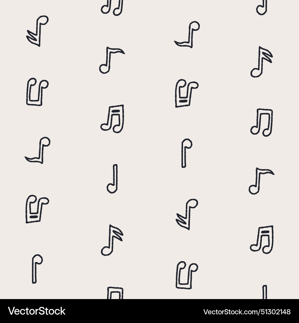 Outline bunch of music seamless pattern design Vector Image
