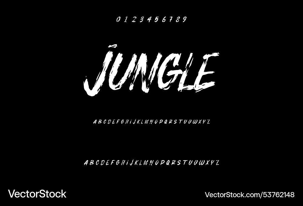 Stylish brush painted an uppercase letters Vector Image