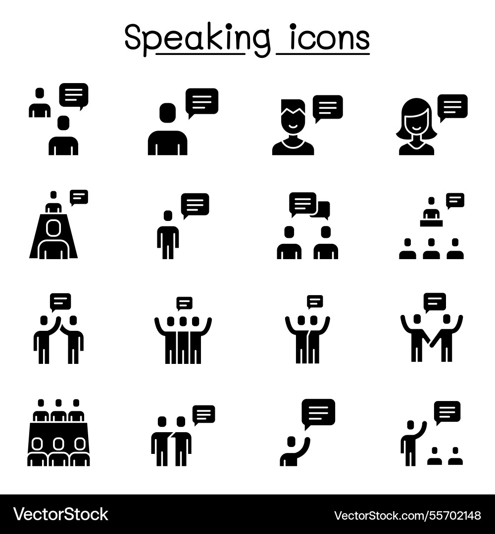 Talk speech discussion dialog speaking chat Vector Image