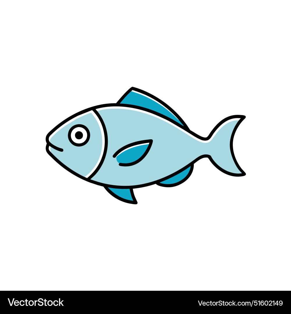 Archerfish fish learns icon Royalty Free Vector Image