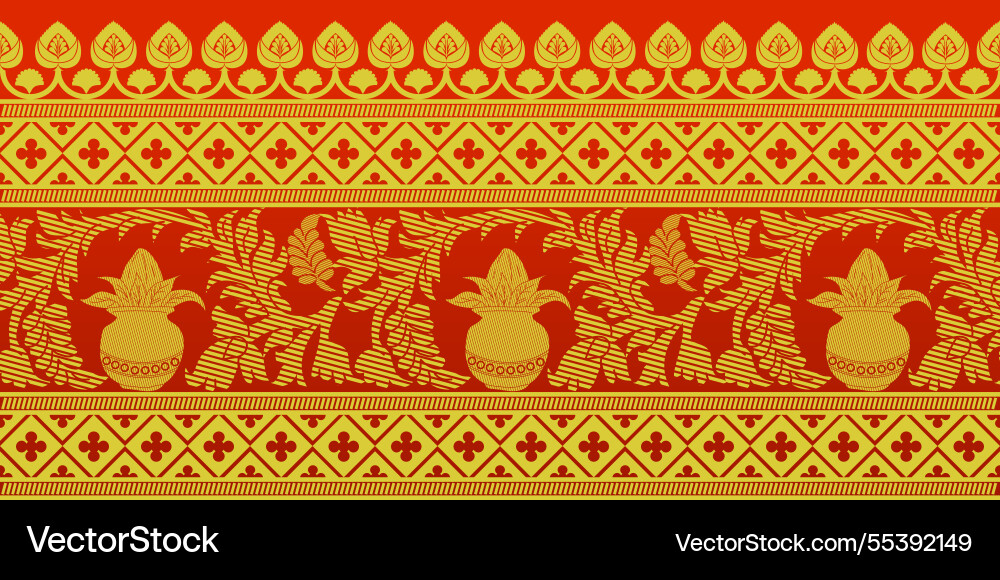 Beautiful graphic saree design and this sari Vector Image