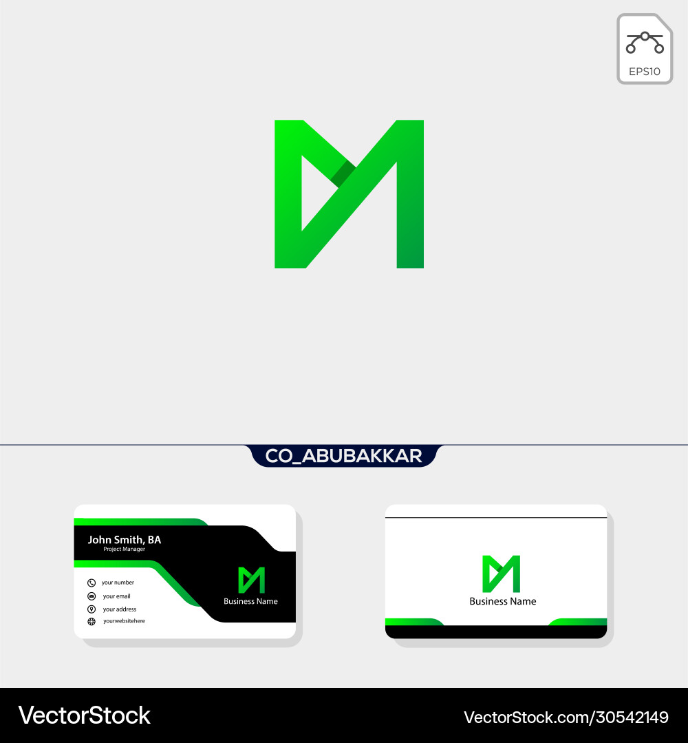 Business Card & Logo Template Royalty Free Vector Image