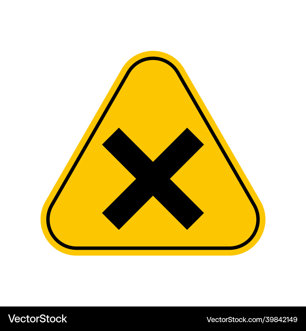 Irritant sign or harmful hazard symbol yellow Vector Image