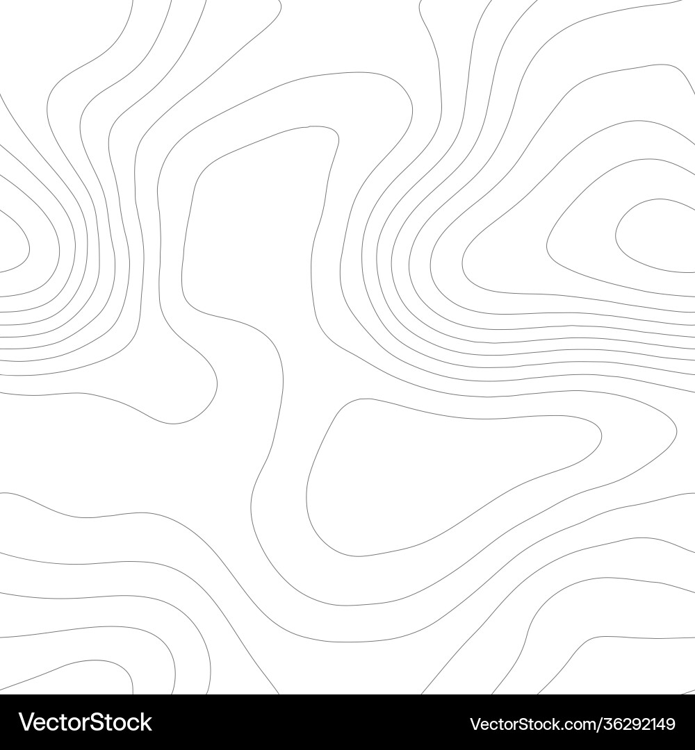 Line topography map seamless pattern Royalty Free Vector