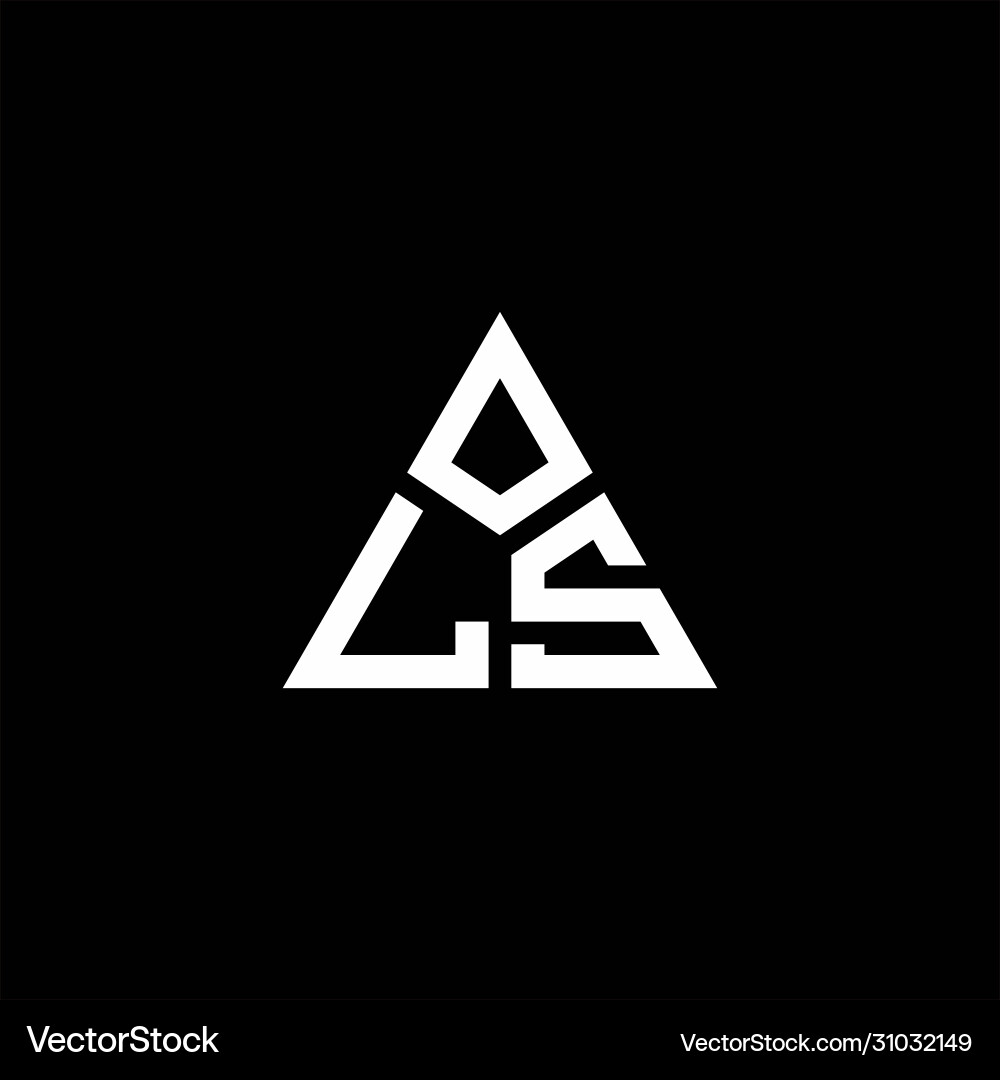Ls monogram logo with 3 pieces shape isolated Vector Image