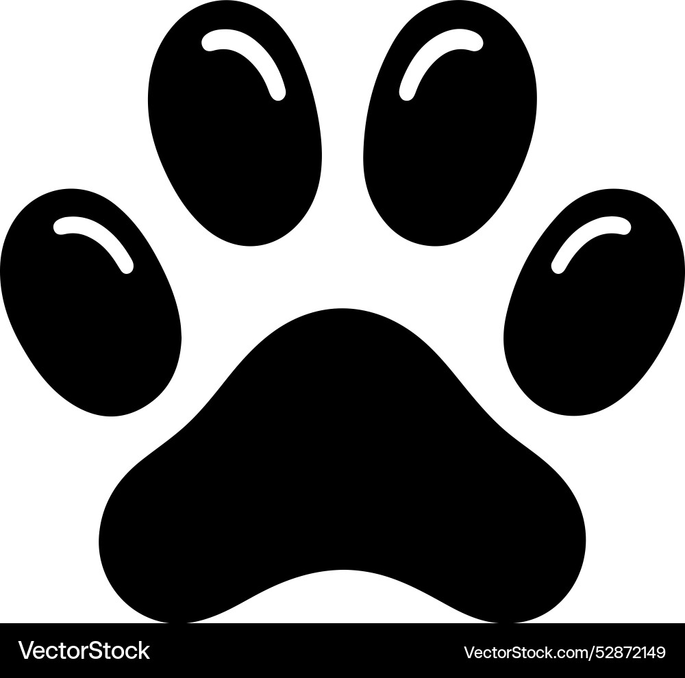 Paw print images Royalty Free Vector Image - VectorStock