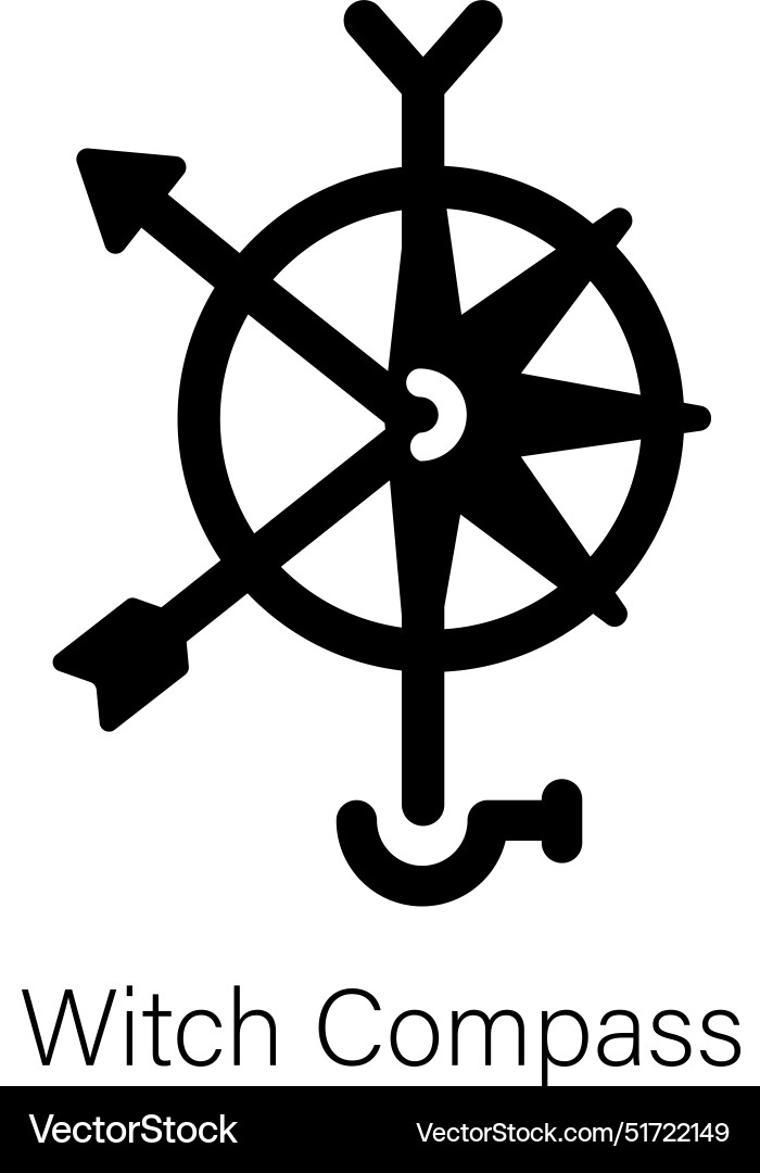 Witch compass Royalty Free Vector Image - VectorStock