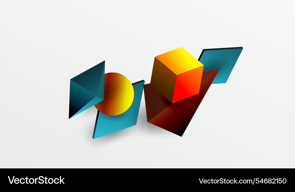 Abstract design showcasing isometric cubes Vector Image
