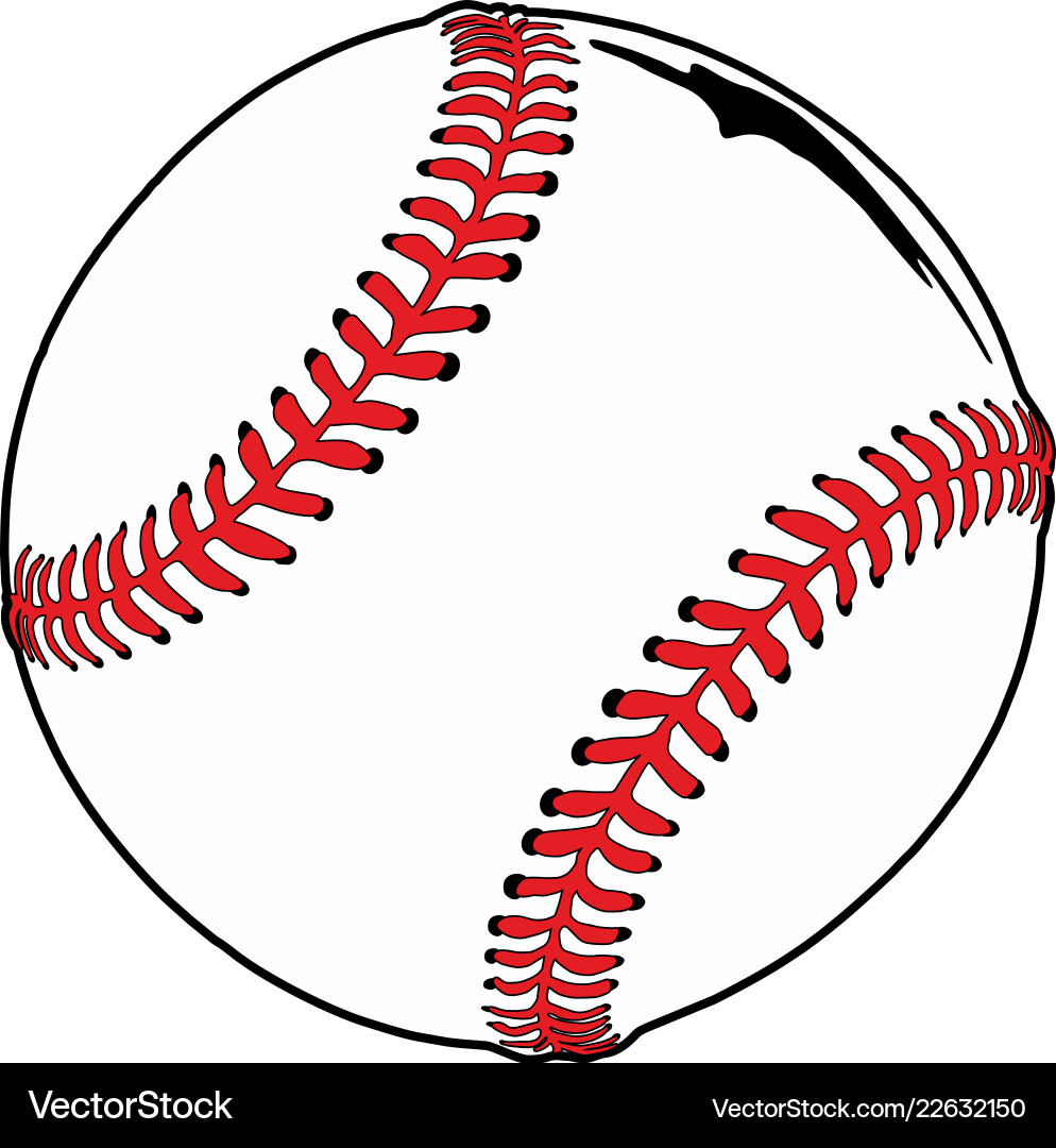 Ball baseball Royalty Free Vector Image - VectorStock