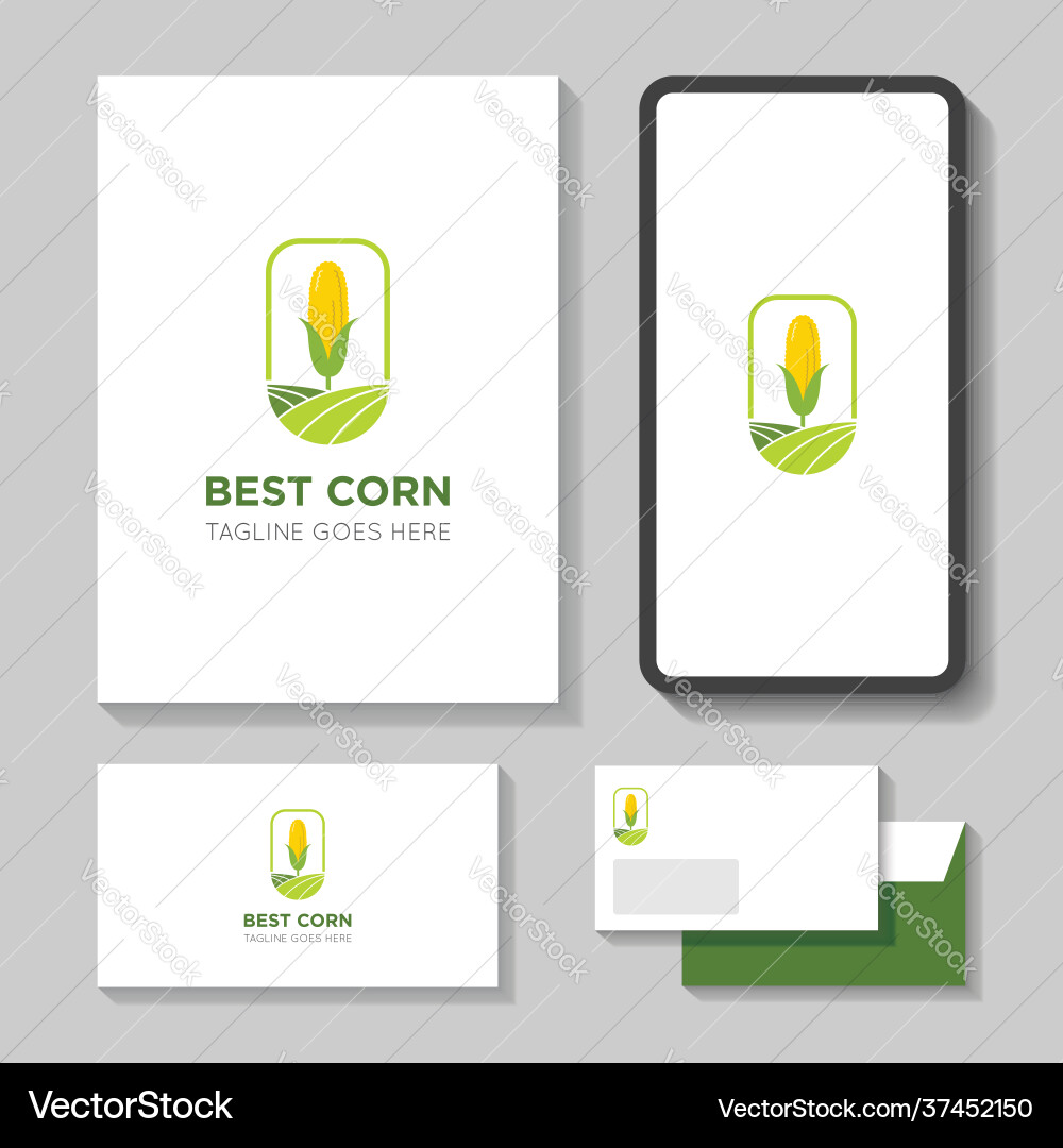 Corn farm logo and icon Royalty Free Vector Image
