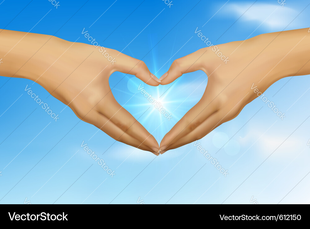 Heart Hands Romance Royalty Free Vector Image - VectorStock