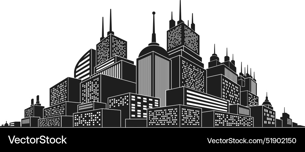 Modern cityscape megapolis downtown Royalty Free Vector
