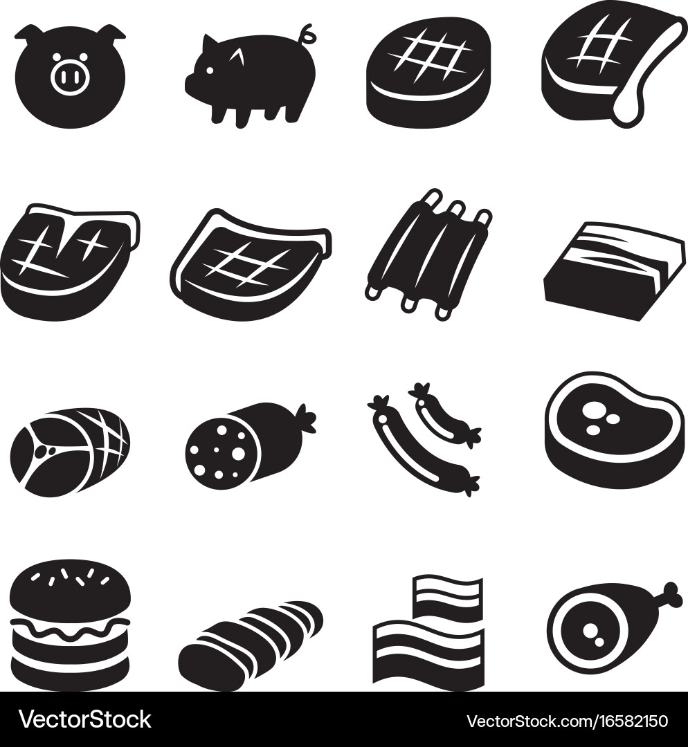 Pork icon Royalty Free Vector Image - VectorStock