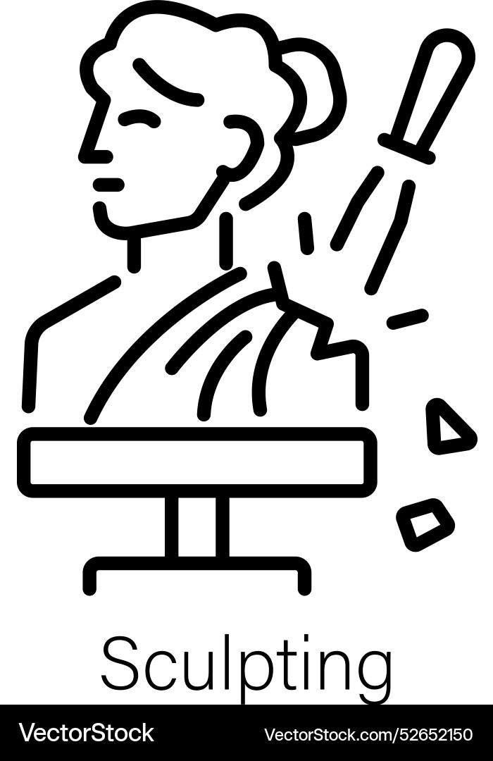 Sculpting Lizenzfreies Vektorbild - VectorStock