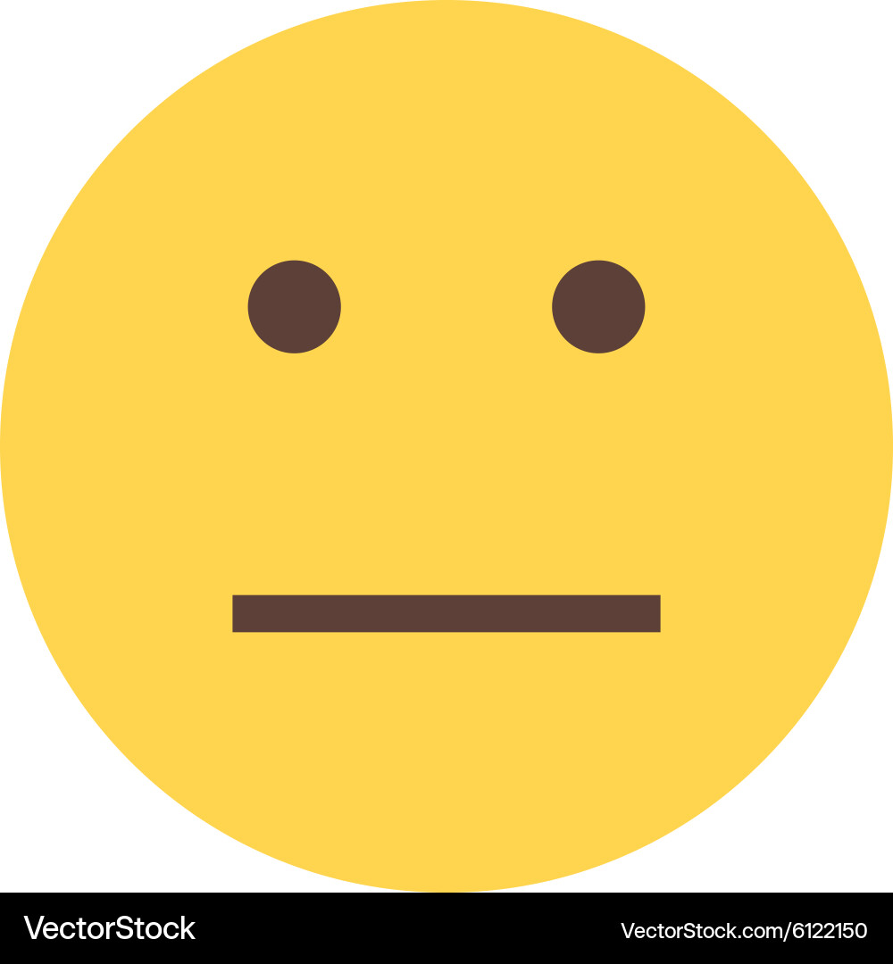 Straight face Royalty Free Vector Image - VectorStock