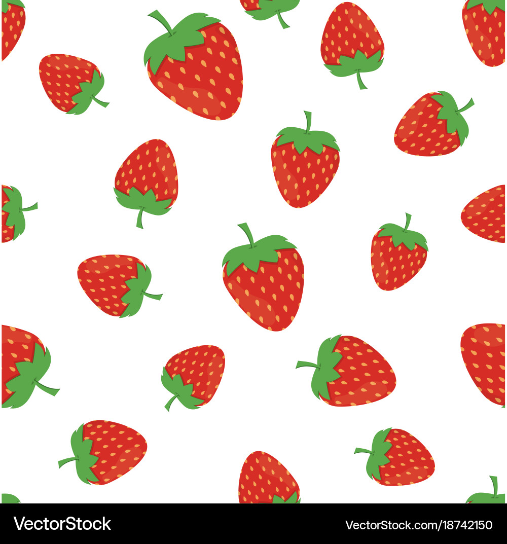 Strawberry Seamless Pattern Royalty Free Vector Image