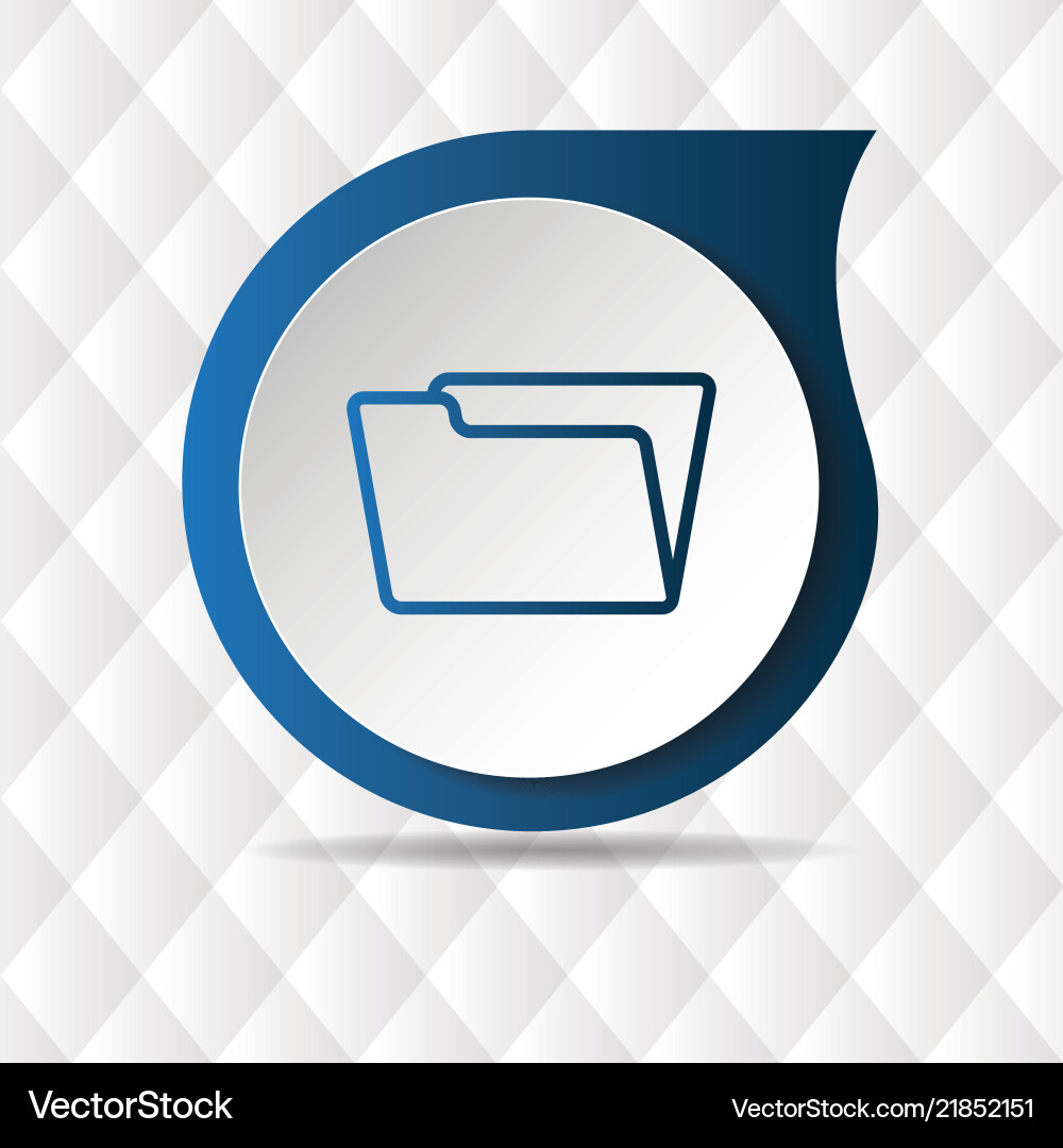 Blue folder icon geometric background image Vector Image