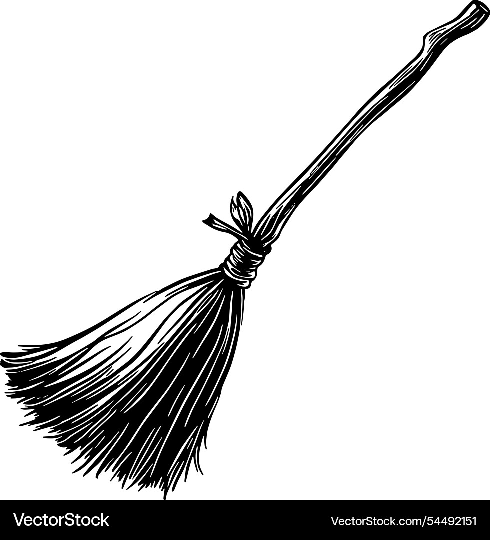 Cartoon broom Royalty Free Vector Image - VectorStock