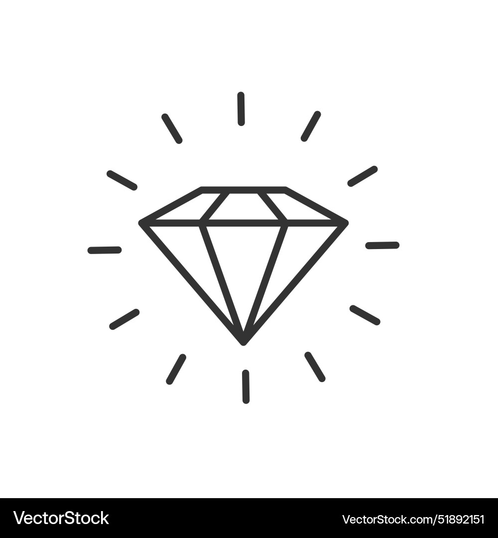 Diamond icon isolated Royalty Free Vector Image