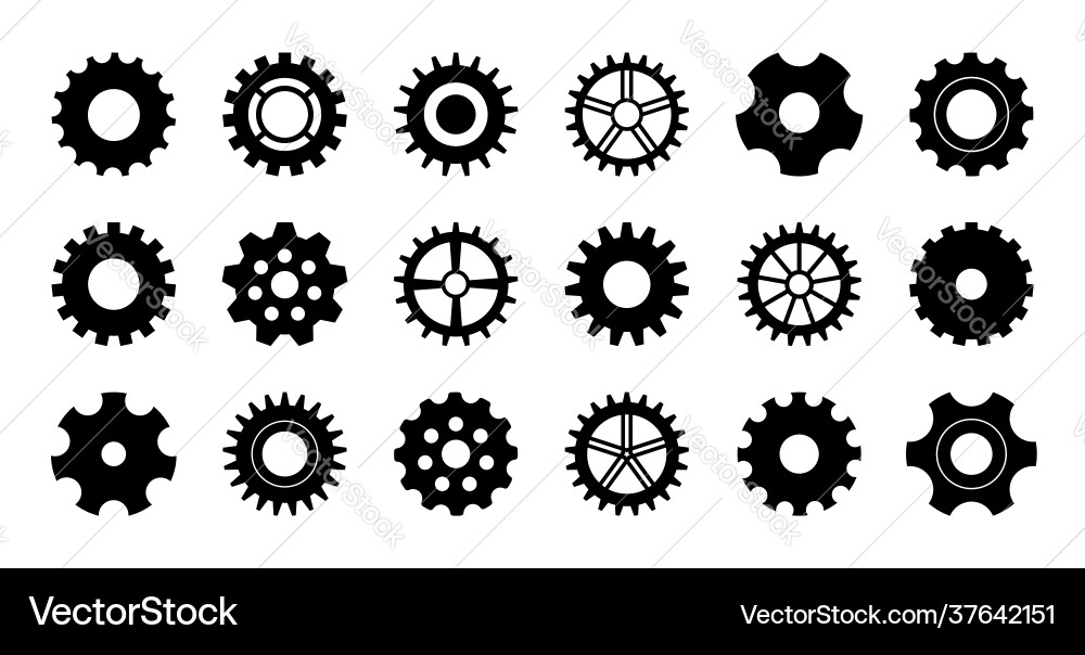 Gear icon cogwheel for industry gearwheel Vector Image