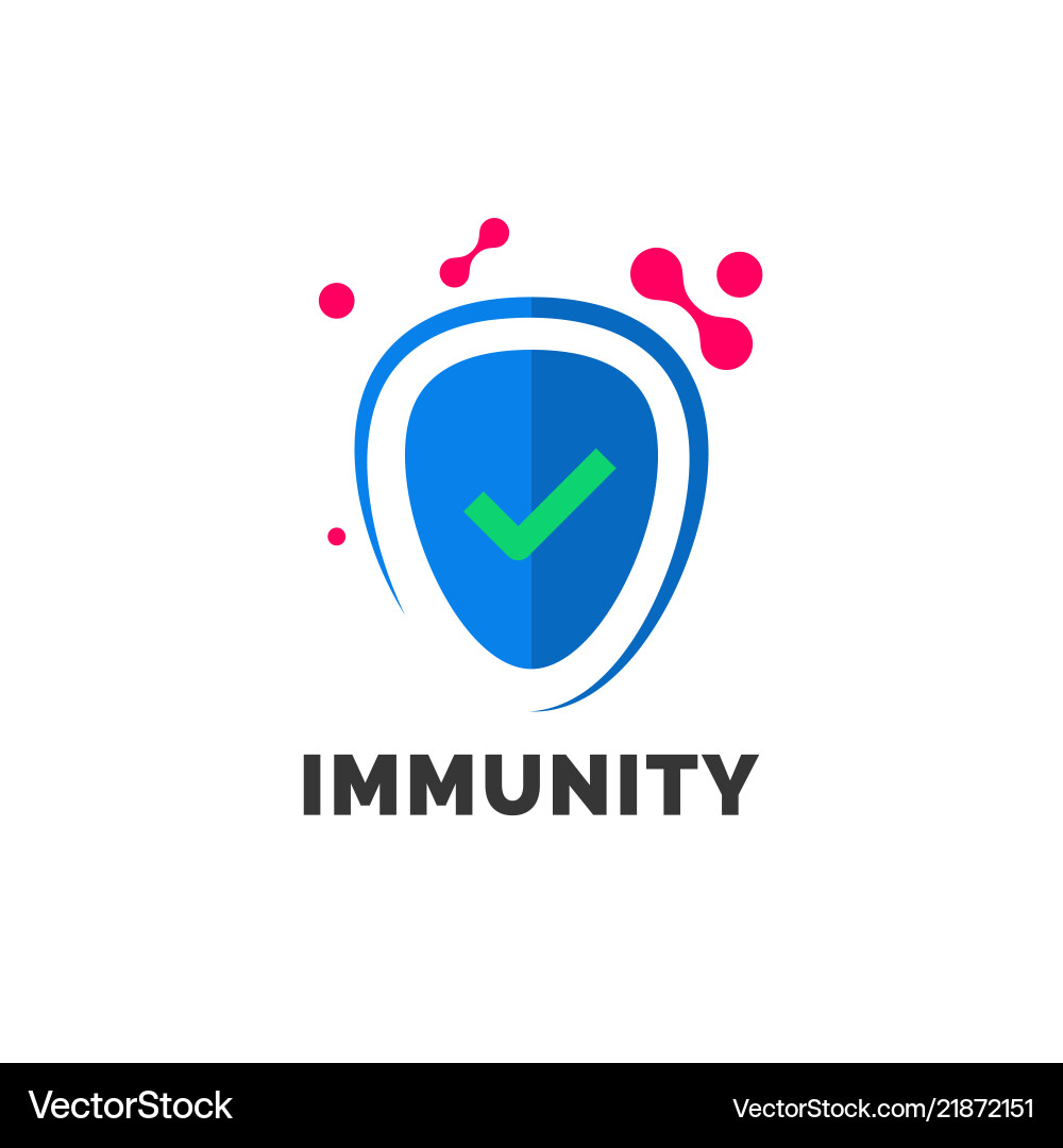 Immunity logo template for immune medicine Vector Image