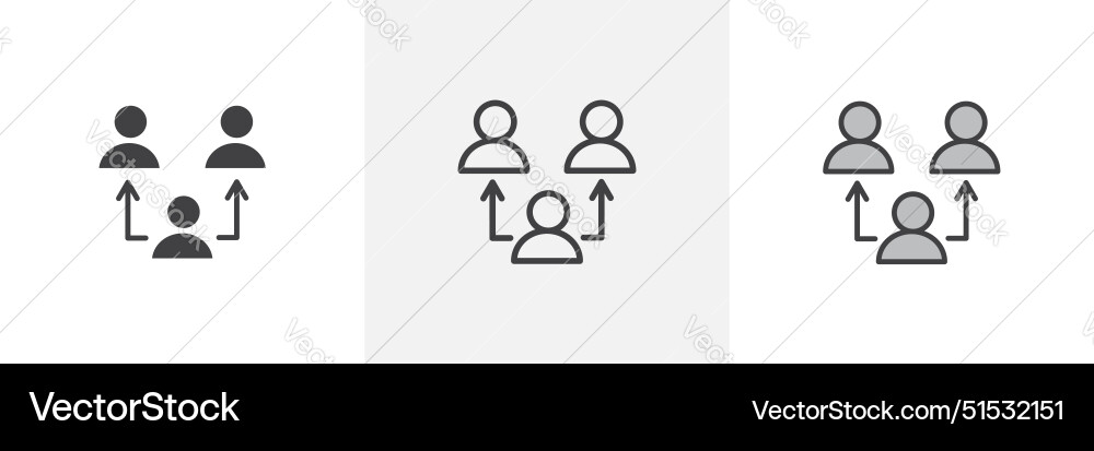 Mediator icon set professional broker symbol Vector Image