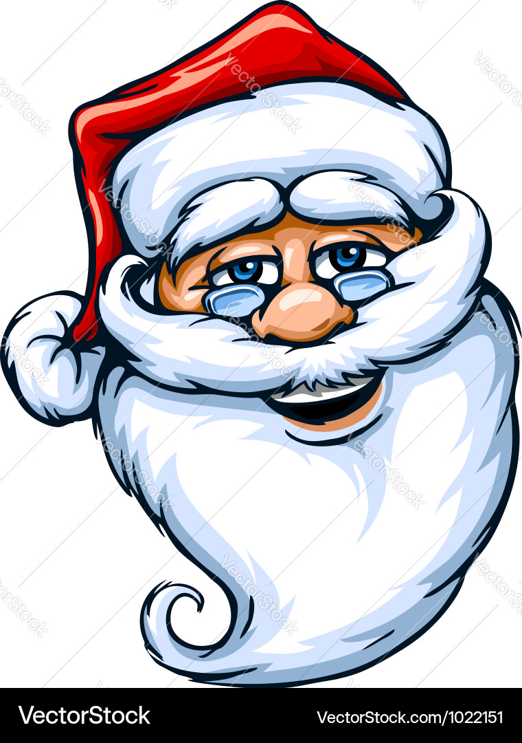 Smiling santa claus face Royalty Free Vector Image